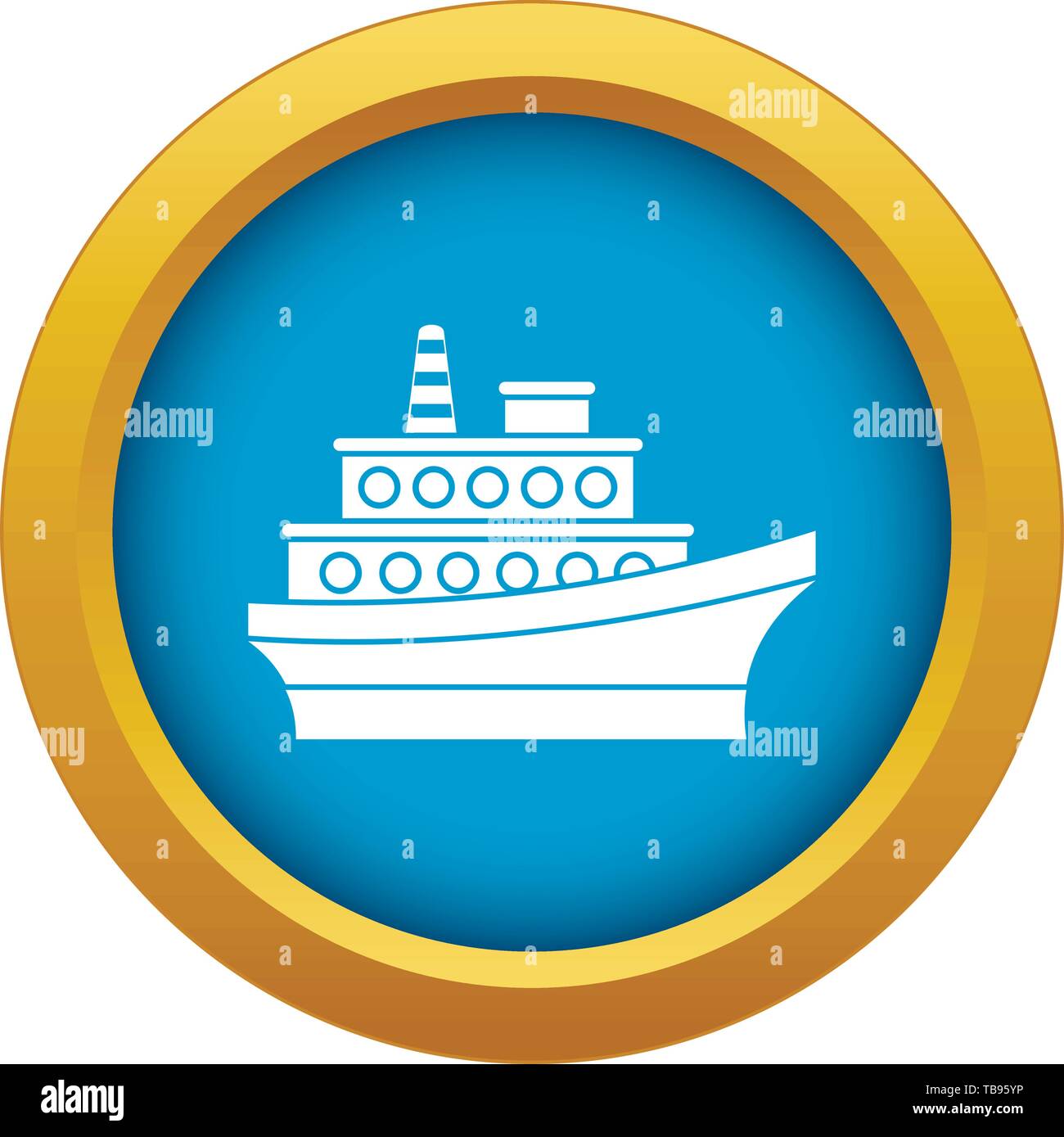 Big ship icon blue vector isolated Stock Vector Image & Art - Alamy