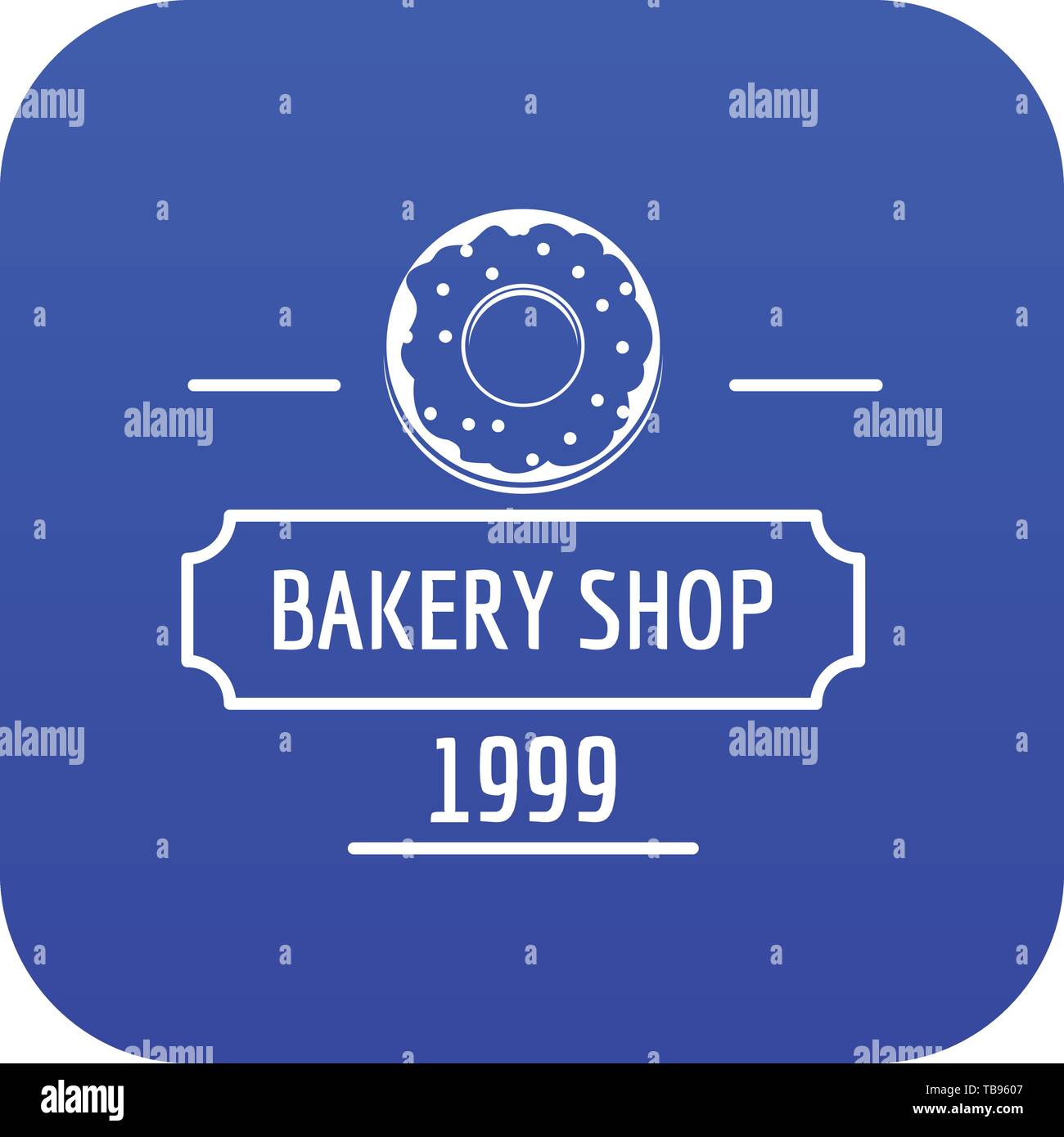 Bakery fresh icon blue vector Stock Vector Image & Art - Alamy