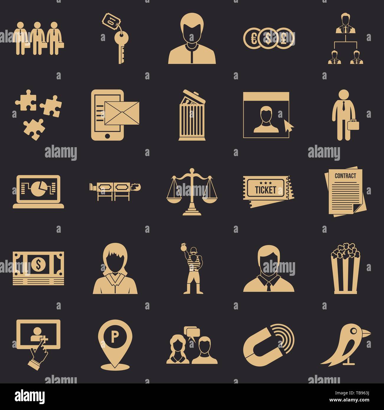 Coherence icons set, simple style Stock Vector Image & Art - Alamy