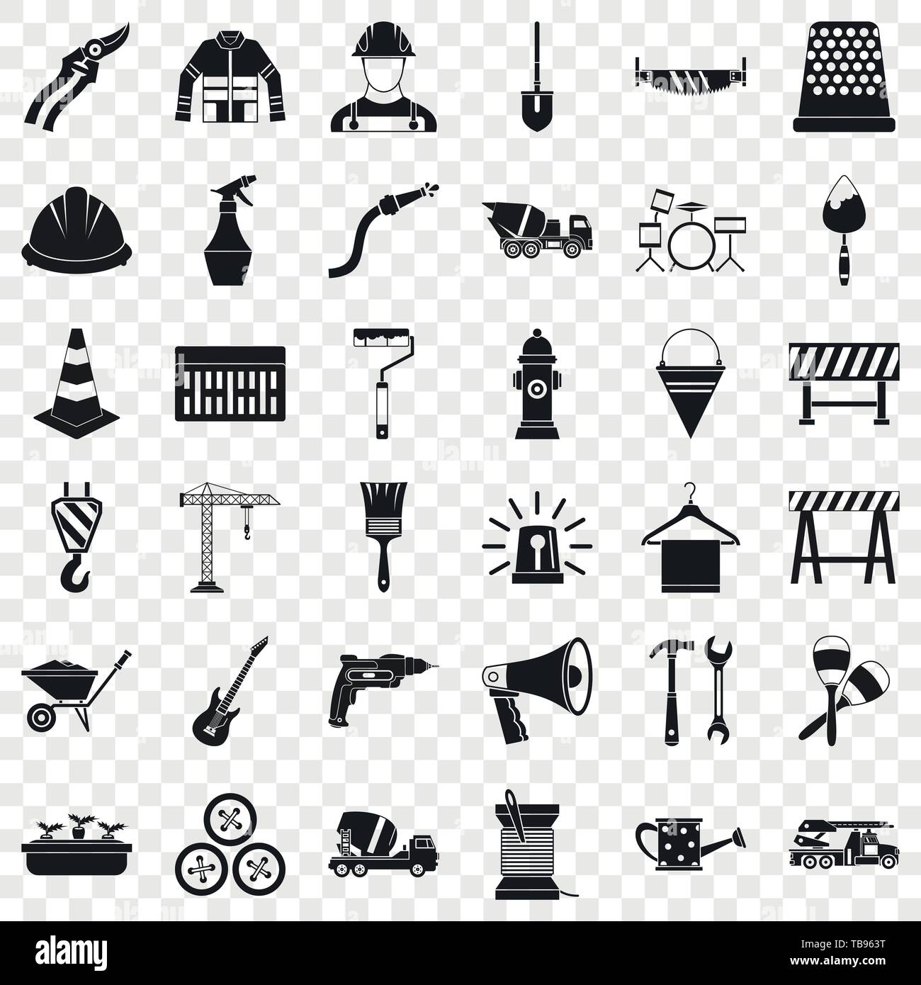 Mechanic icons set, simple style Stock Vector Image & Art - Alamy