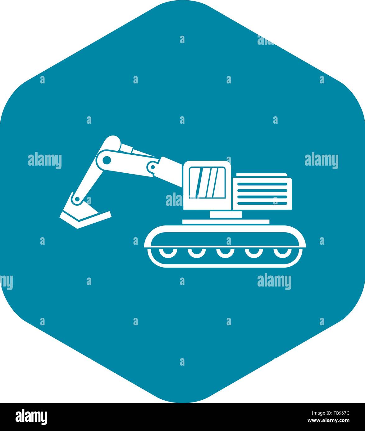 Excavator icon simple Stock Vector Image & Art - Alamy