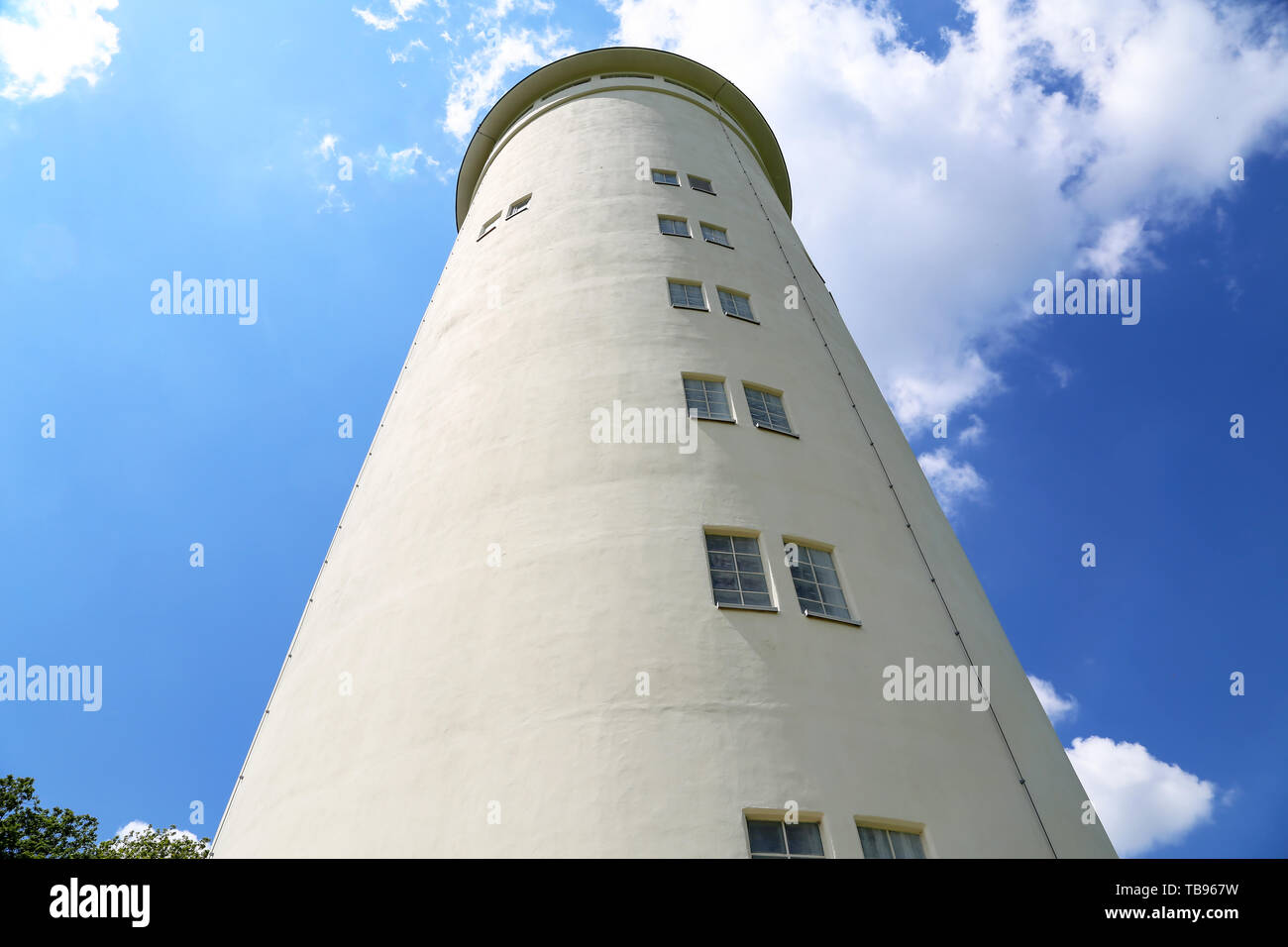 Water tower close up, bottom view Stock Photo - Alamy