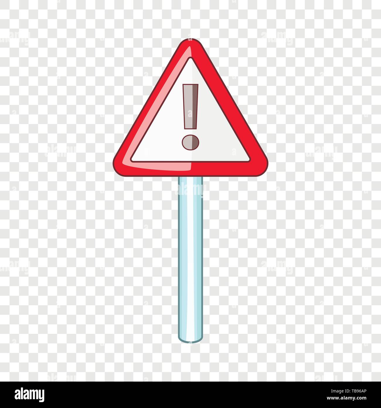 Warning sign icon, cartoon style Stock Vector Image & Art - Alamy