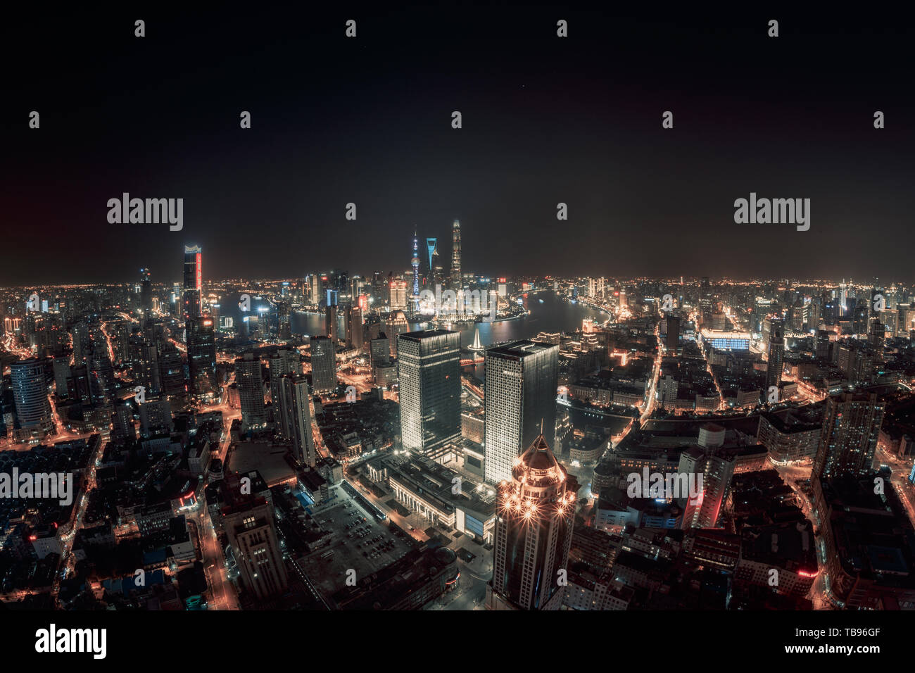 Shanghai Puxi and Pudong Lujiazui scenery Stock Photo - Alamy