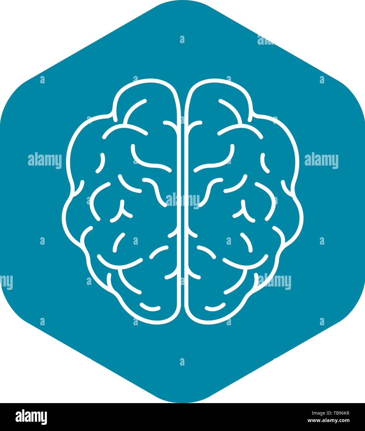 Top view brain icon, outline style Stock Vector Image & Art - Alamy