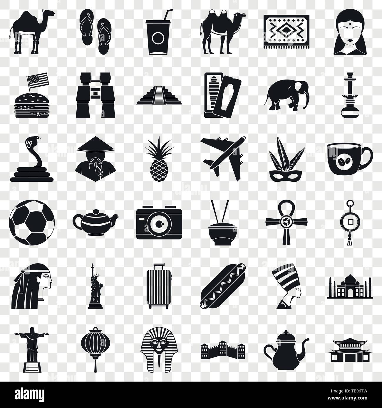 Country icons set, simple style Stock Vector Image & Art - Alamy