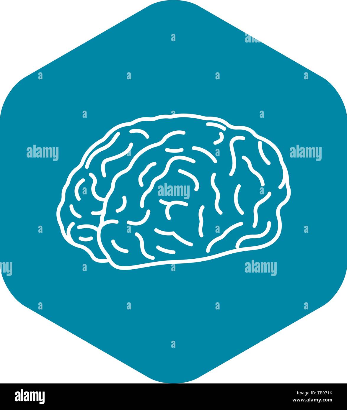 Genius brain icon, outline style Stock Vector Image & Art - Alamy