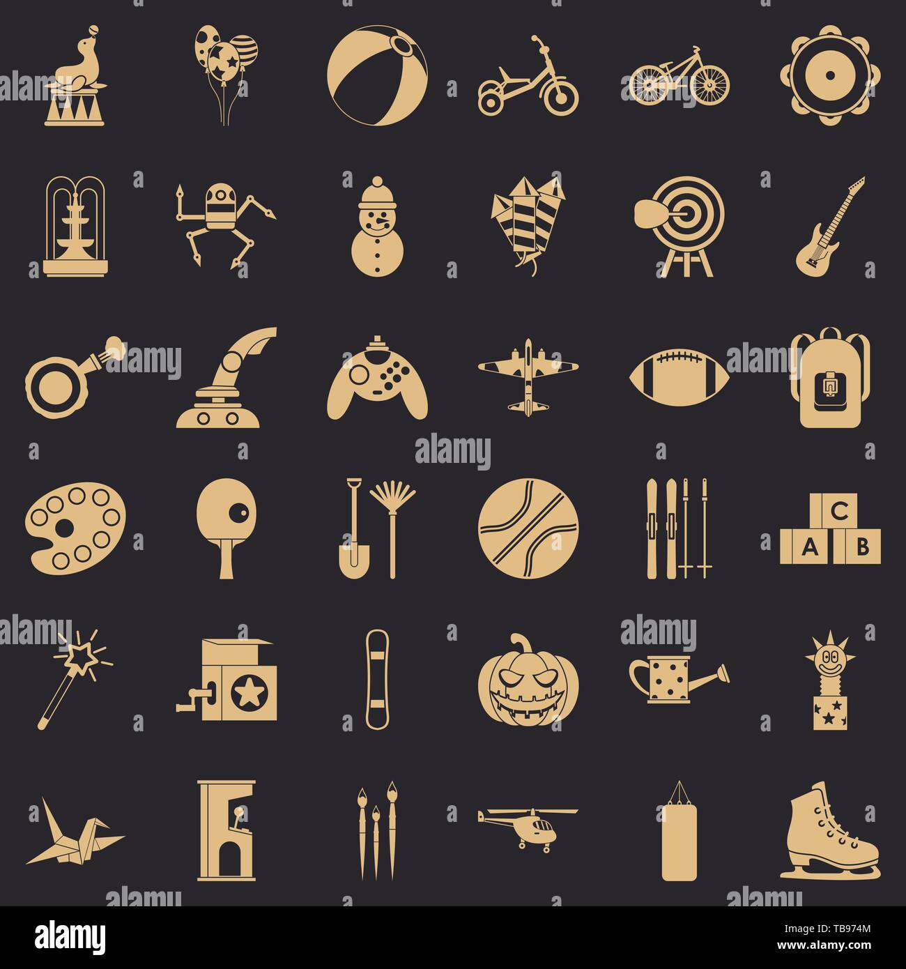 Kid thing icons set, simple style Stock Vector Image & Art - Alamy