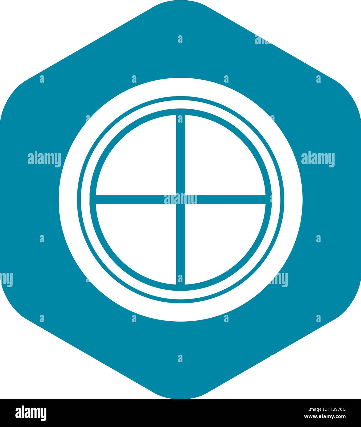 White round window icon simple Stock Vector Image & Art - Alamy