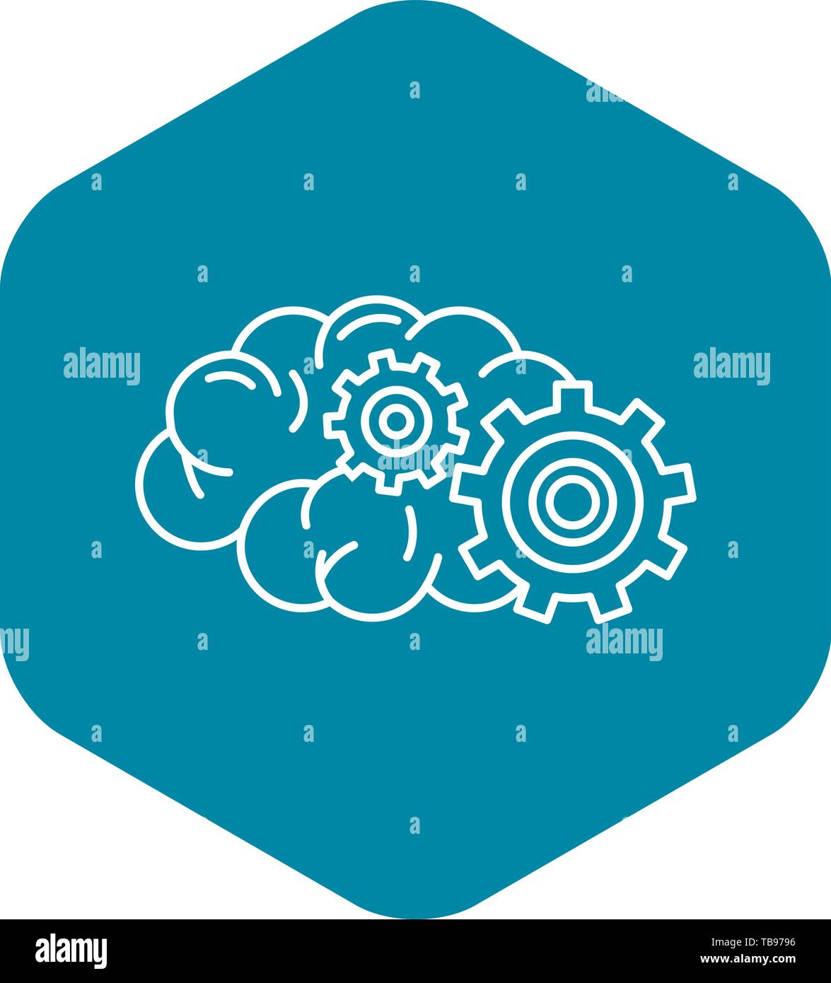 Brain thinking icon, outline style Stock Vector Image & Art - Alamy