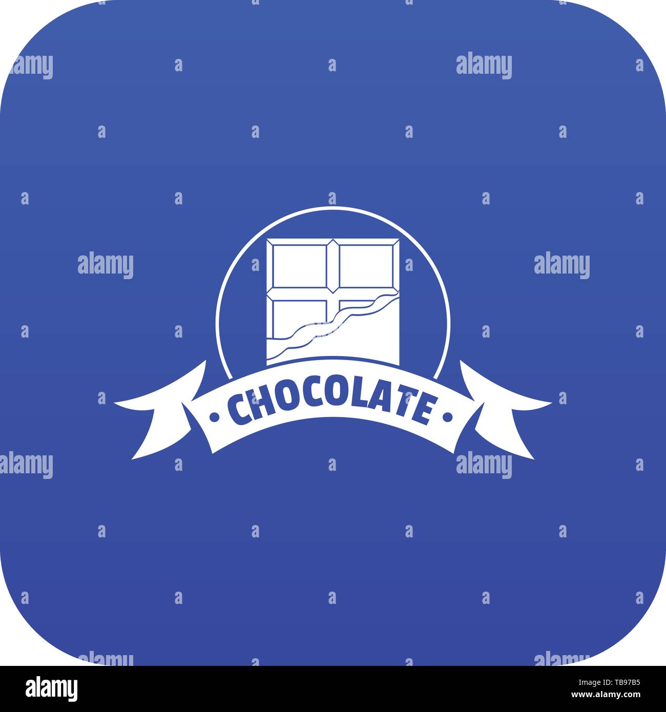 Chocolate icon blue vector Stock Vector Image & Art - Alamy