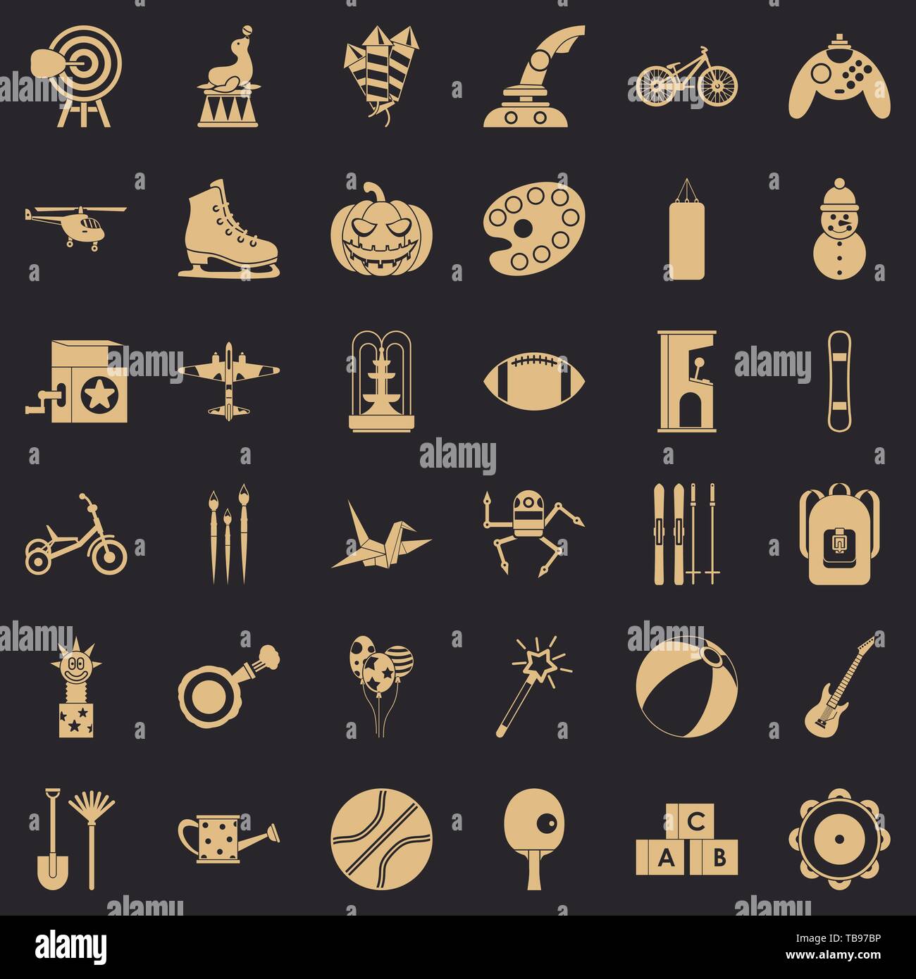 Child activity icons set, simple style Stock Vector Image & Art - Alamy