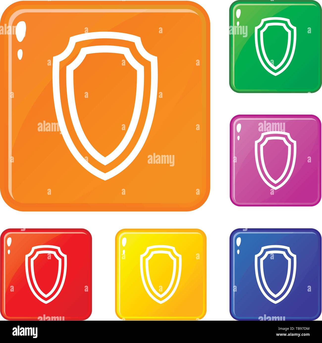 Army shield icons set vector color Stock Vector Image & Art - Alamy