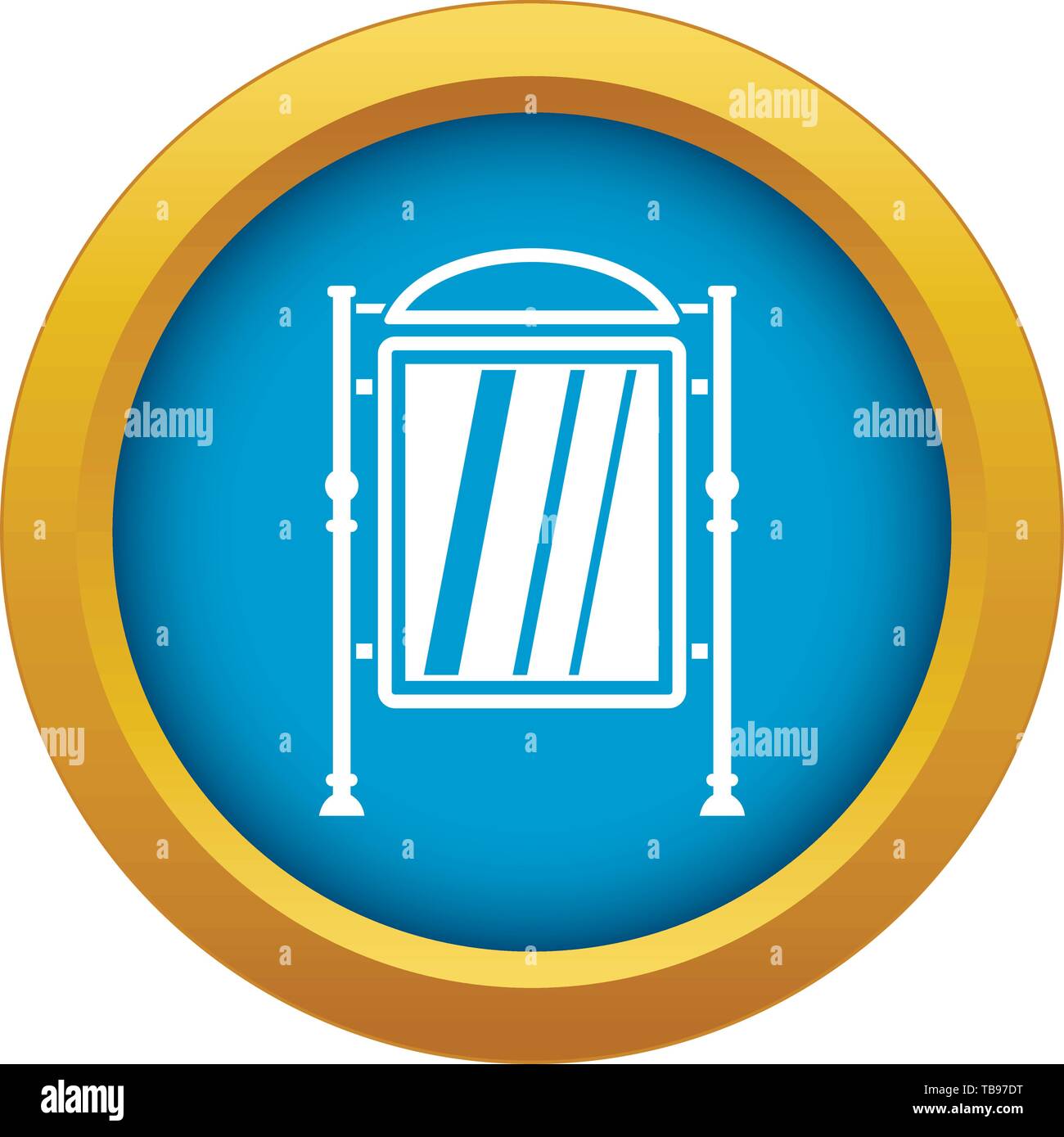 Advertising sign icon blue vector isolated Stock Vector Image & Art - Alamy