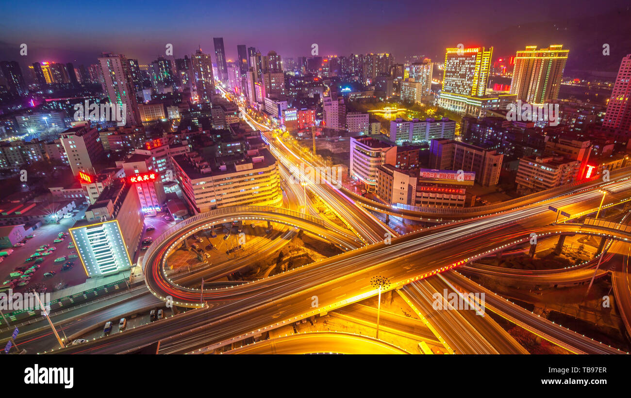 Lanzhou night view hi-res stock photography and images - Alamy