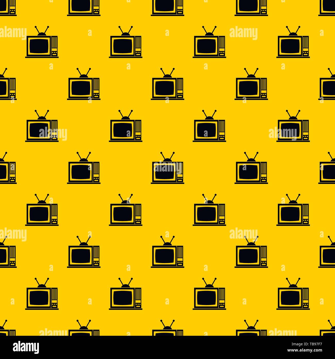 Retro TV pattern vector Stock Vector Image & Art - Alamy