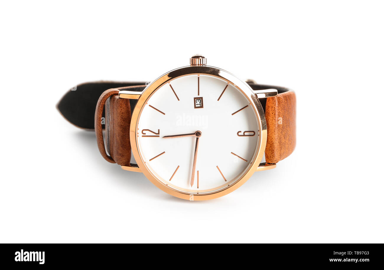 Classic watch on male Cut Out Stock Images & Pictures - Alamy