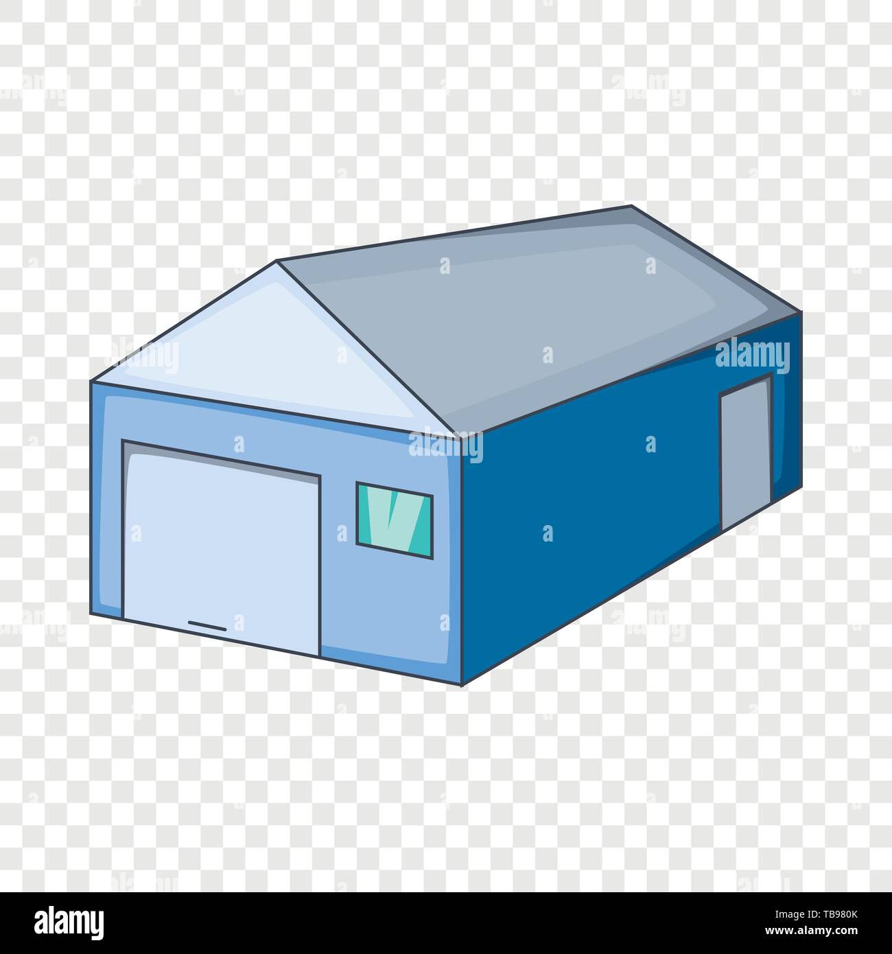 Blue warehouse building icon, cartoon style Stock Vector Image & Art ...