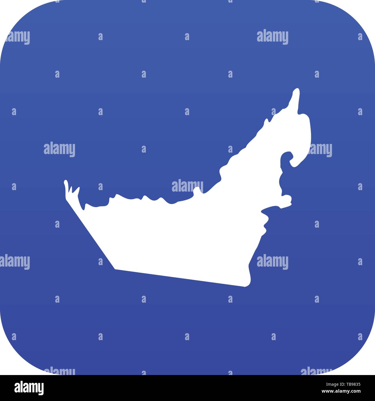 United Arab Emirates map icon digital blue Stock Vector Image & Art - Alamy