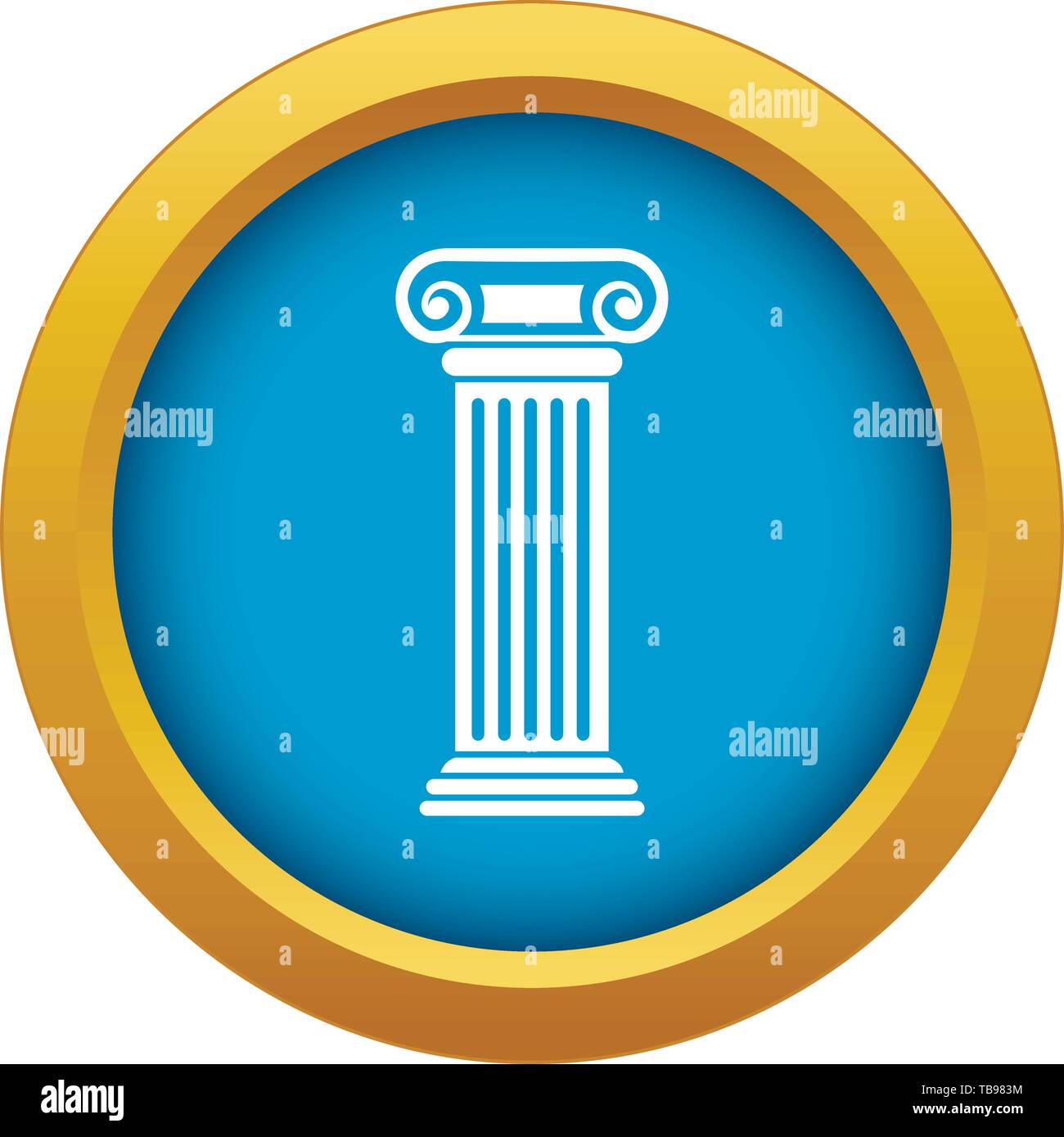 Roman column icon blue vector isolated Stock Vector Image & Art - Alamy
