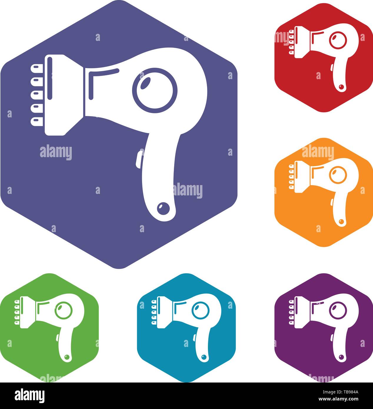 Hair dryer icons vector hexahedron Stock Vector Image & Art - Alamy