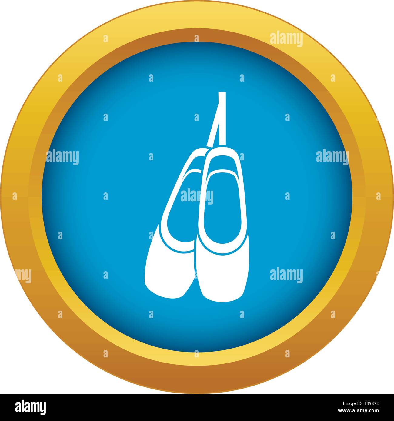 Pointe shoes icon blue vector isolated Stock Vector Image & Art - Alamy