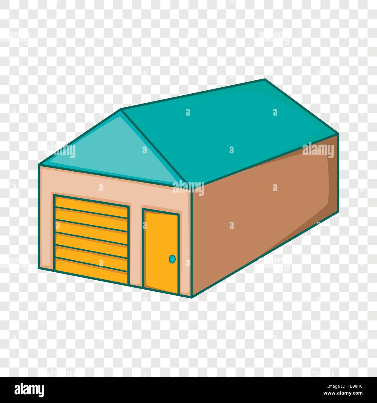 Warehouse with closed doors icon, cartoon style Stock Vector Image ...