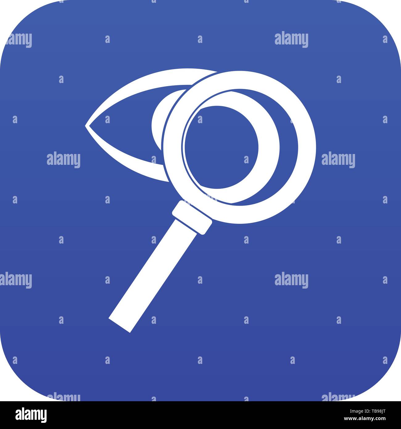 Magnifying glass with eye icon digital blue Stock Vector Image & Art ...