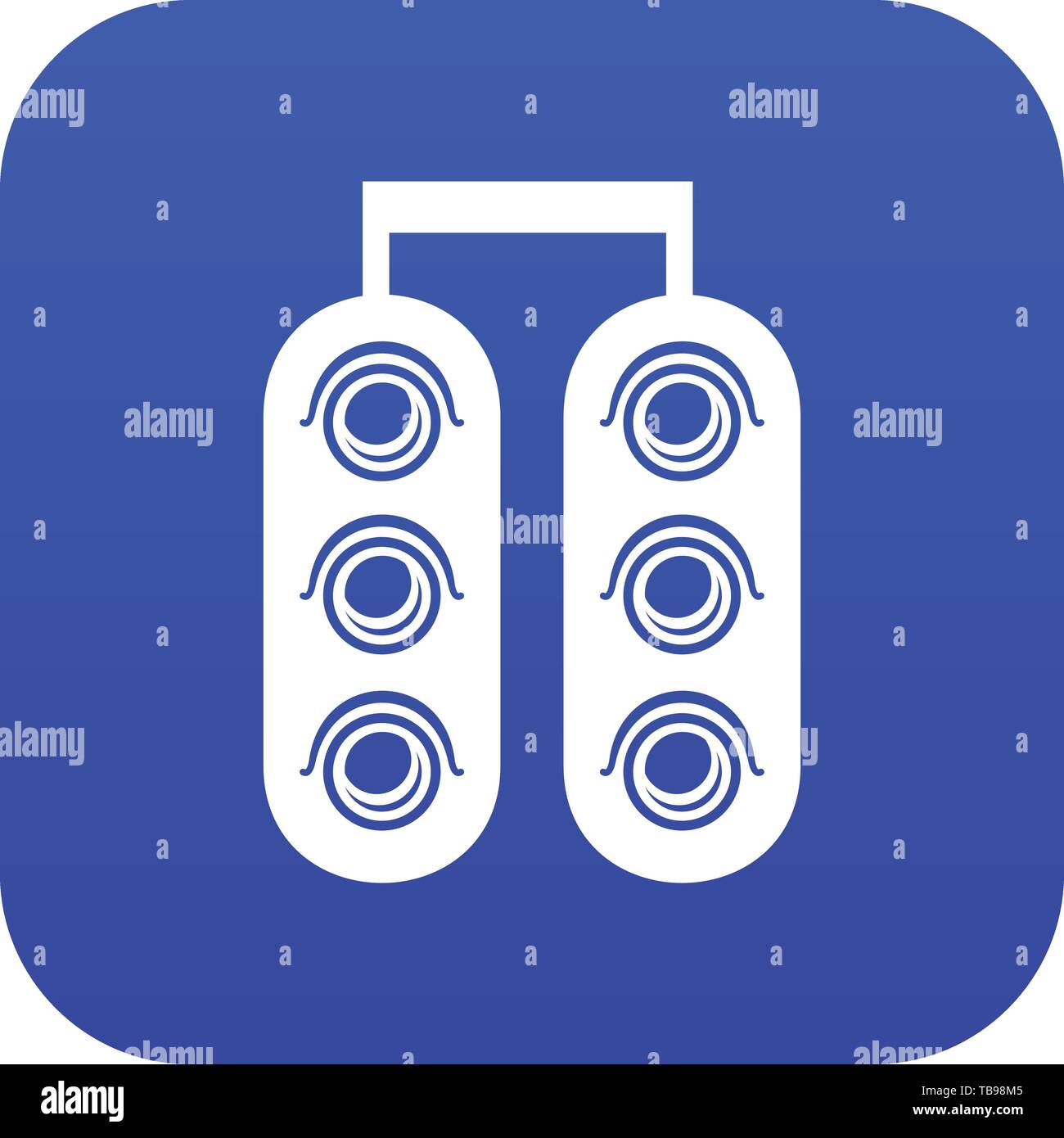 Traffic light icon blue vector Stock Vector Image & Art - Alamy