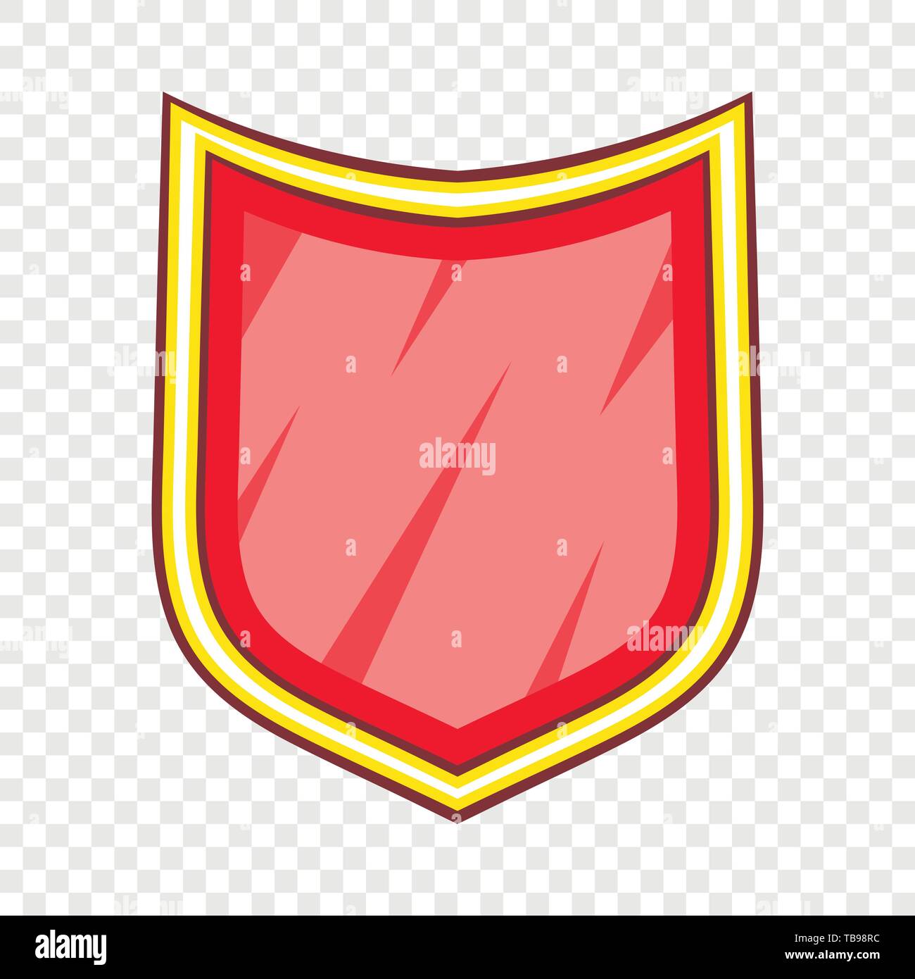 Red blank shield icon, cartoon style Stock Vector Image & Art - Alamy