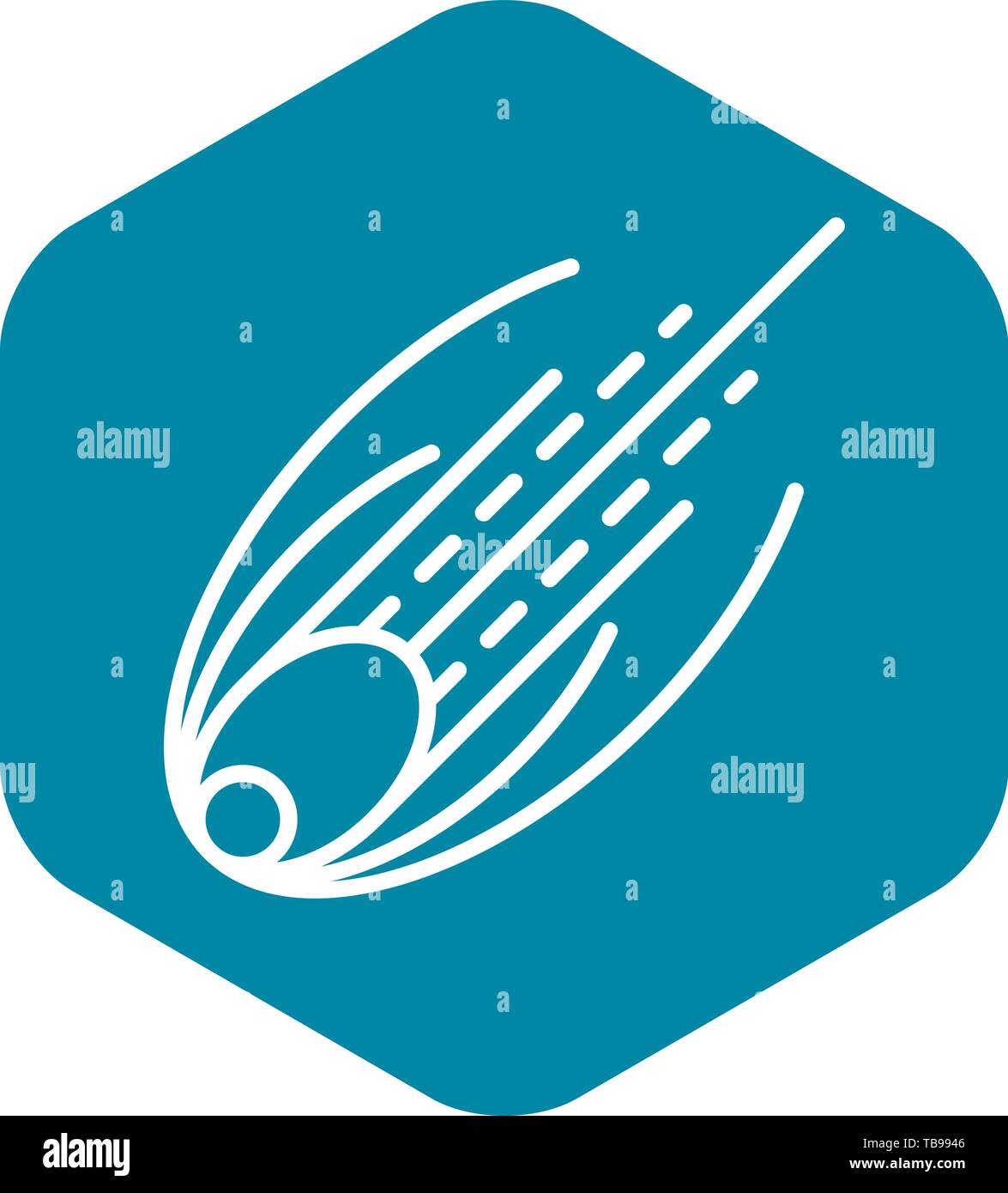 Comet icon, outline style Stock Vector Image & Art - Alamy