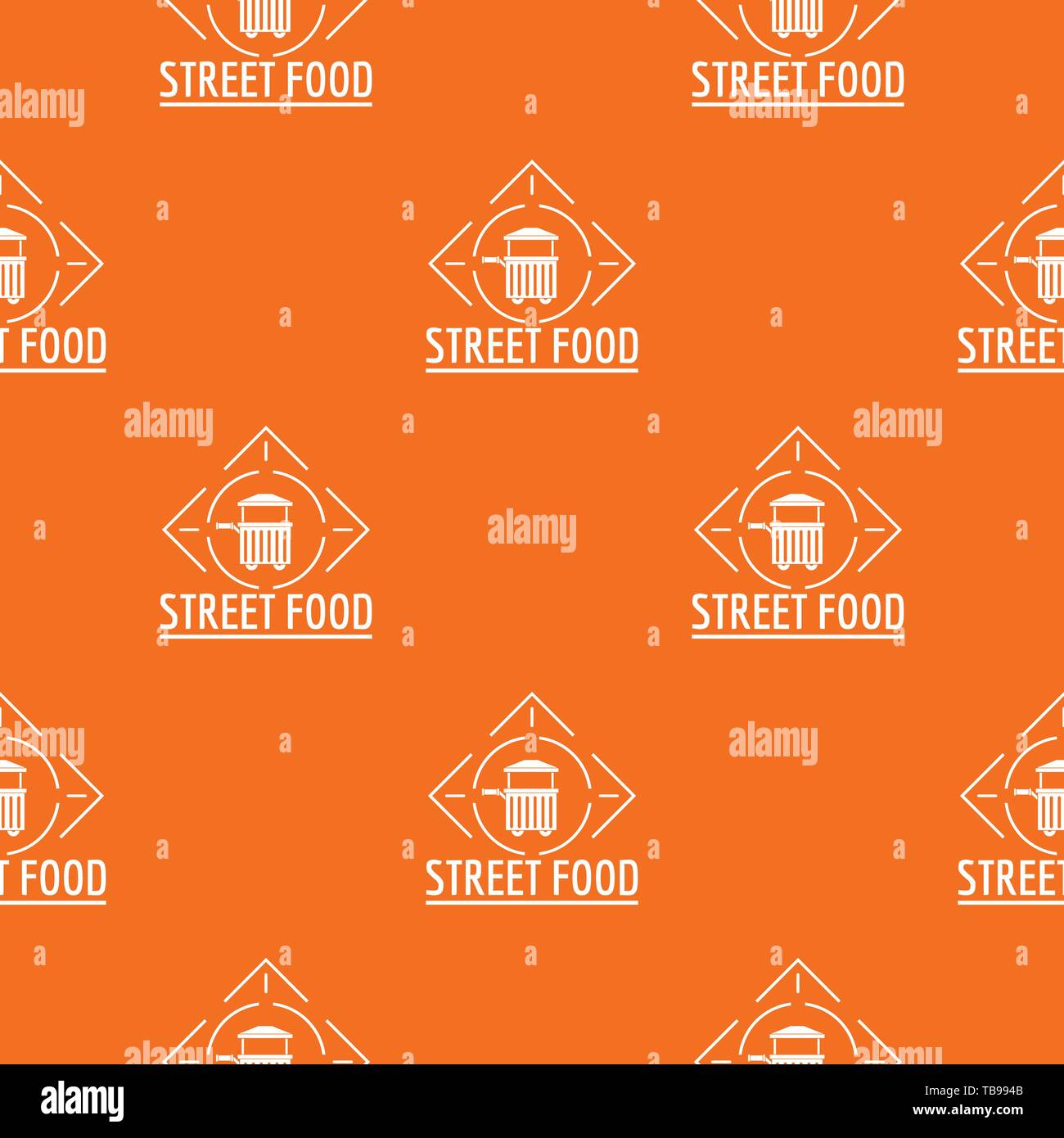 Street food pattern vector orange Stock Vector Image & Art - Alamy