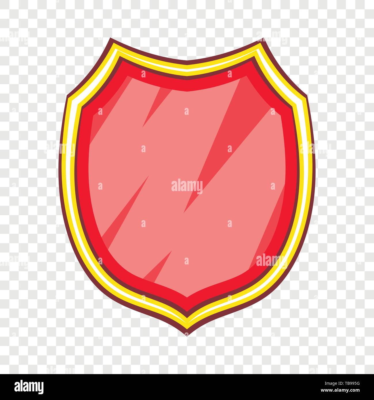 Blank safety protection shield icon, cartoon style Stock Vector Image ...