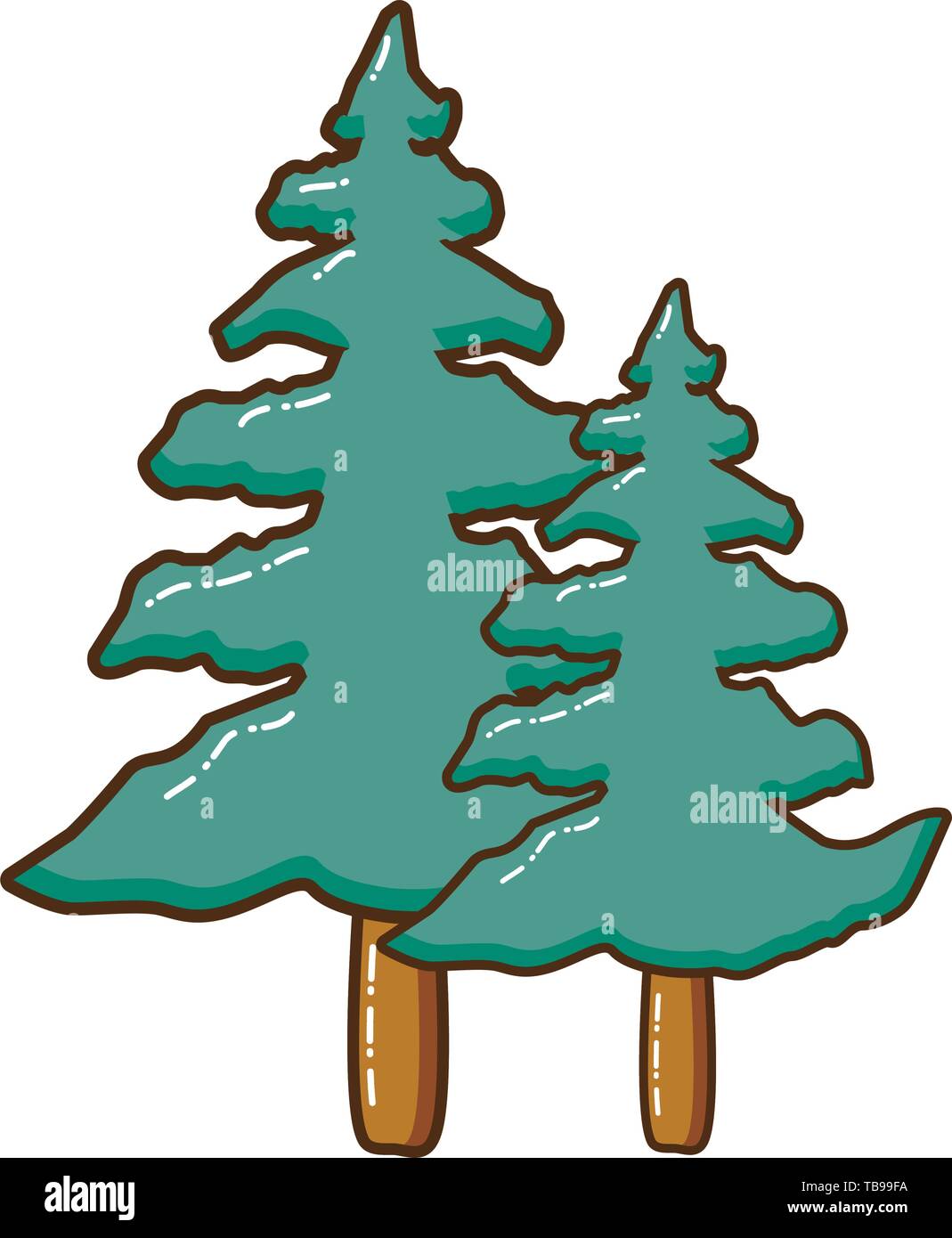 tall tree isolated icon Stock Vector Image & Art - Alamy