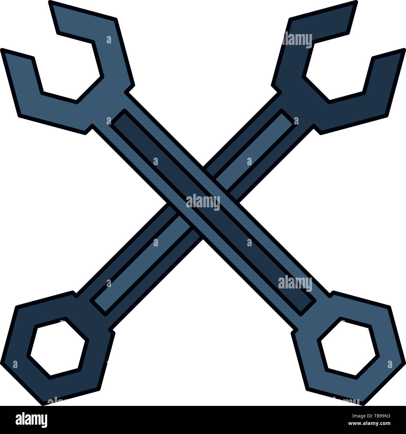 Wrenchs tools crossed symbol isolated Stock Vector Image & Art - Alamy