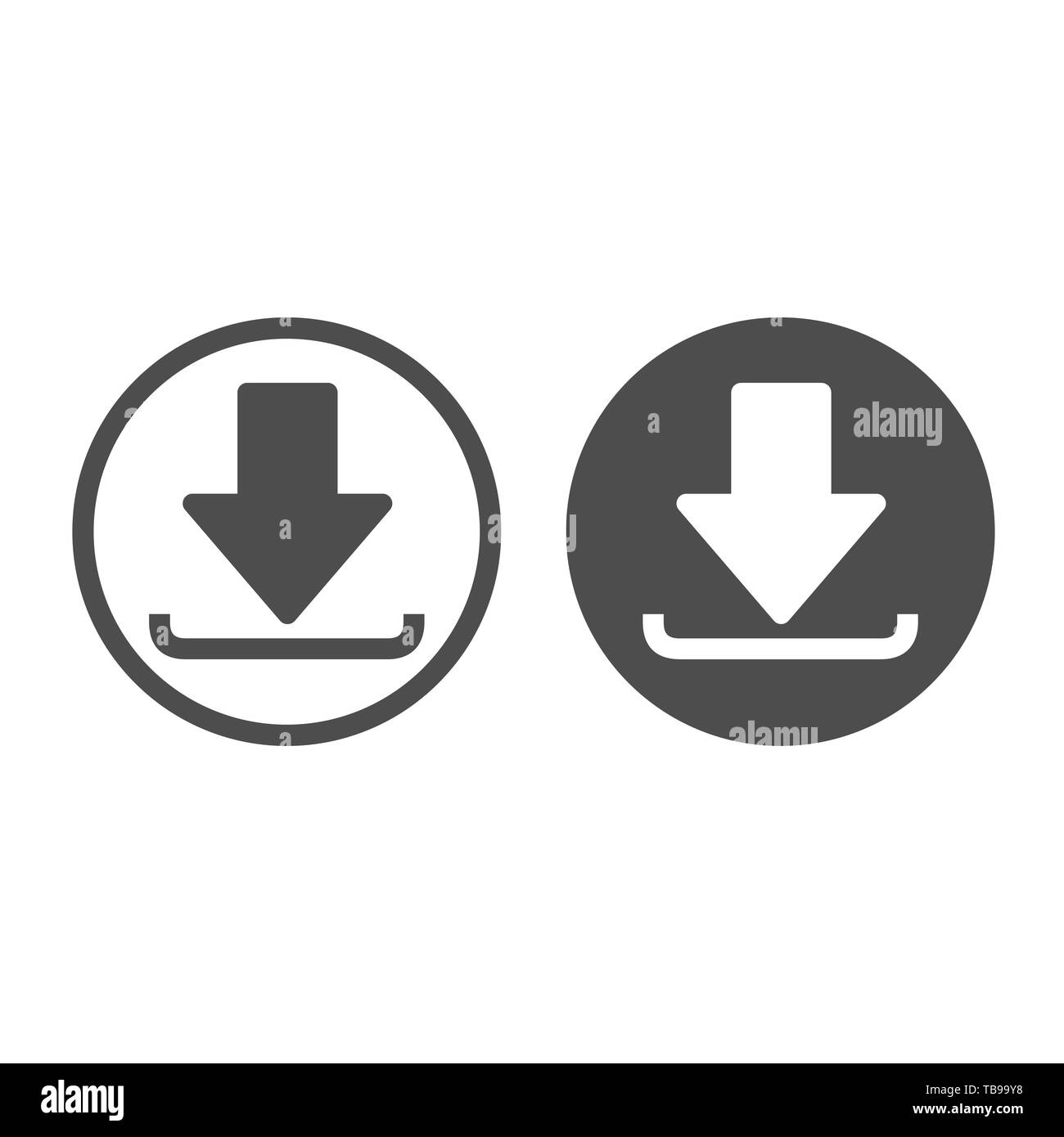 Download icons. Arrows signs isolated, vector illustration Stock Vector ...