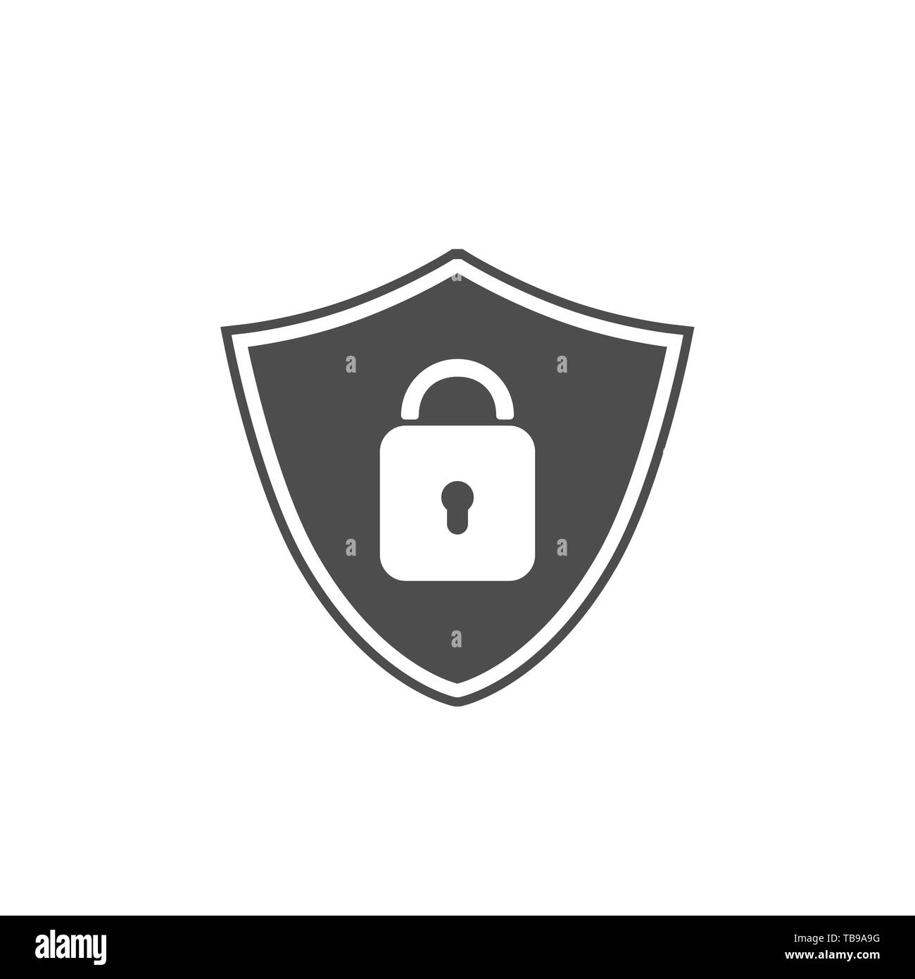 Security shield icon. Shield with lock sign, Vector Stock Vector Image & Art - Alamy