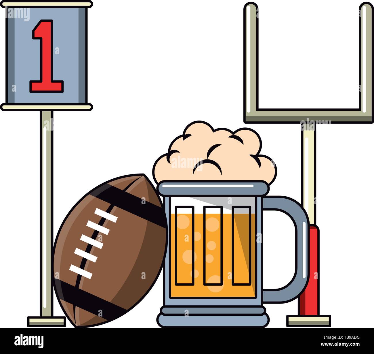 American football sport game cartoons Stock Vector Image & Art - Alamy