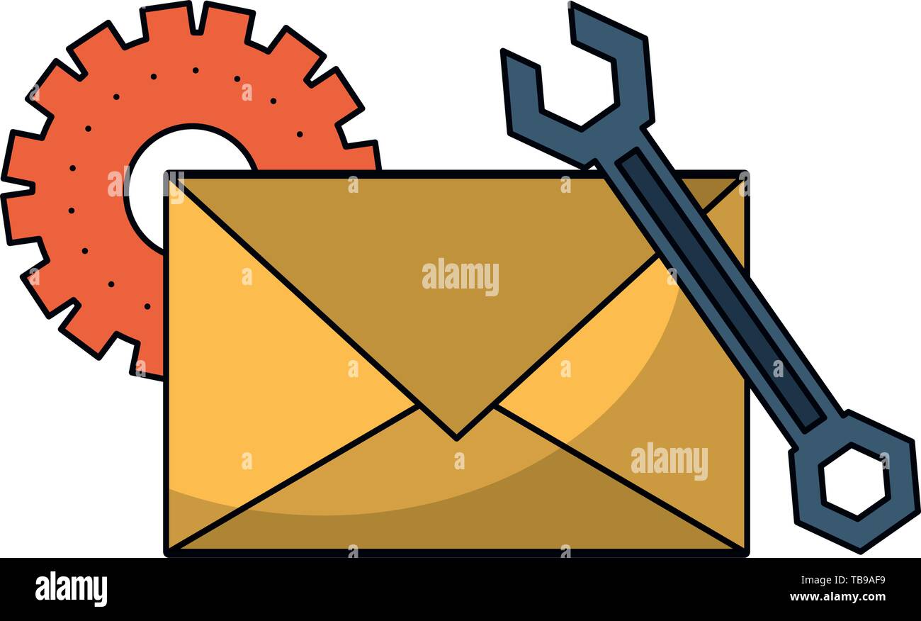 Email technical support symbols isolated Stock Vector Image & Art - Alamy