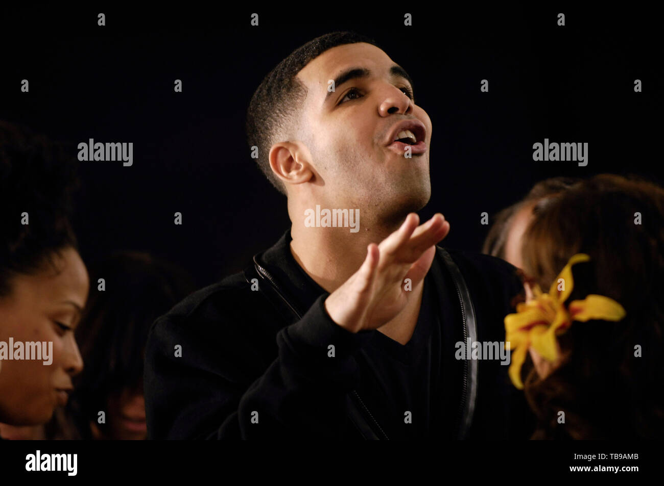 Rapper Drake on the set of his music video with Lil Wayne and Young ...