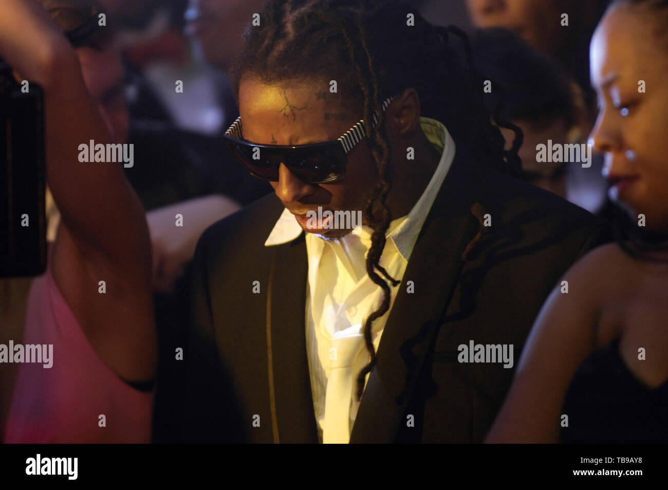 Rap Superstar Lil Wayne on the set of his music video "Prom Queen" at ...