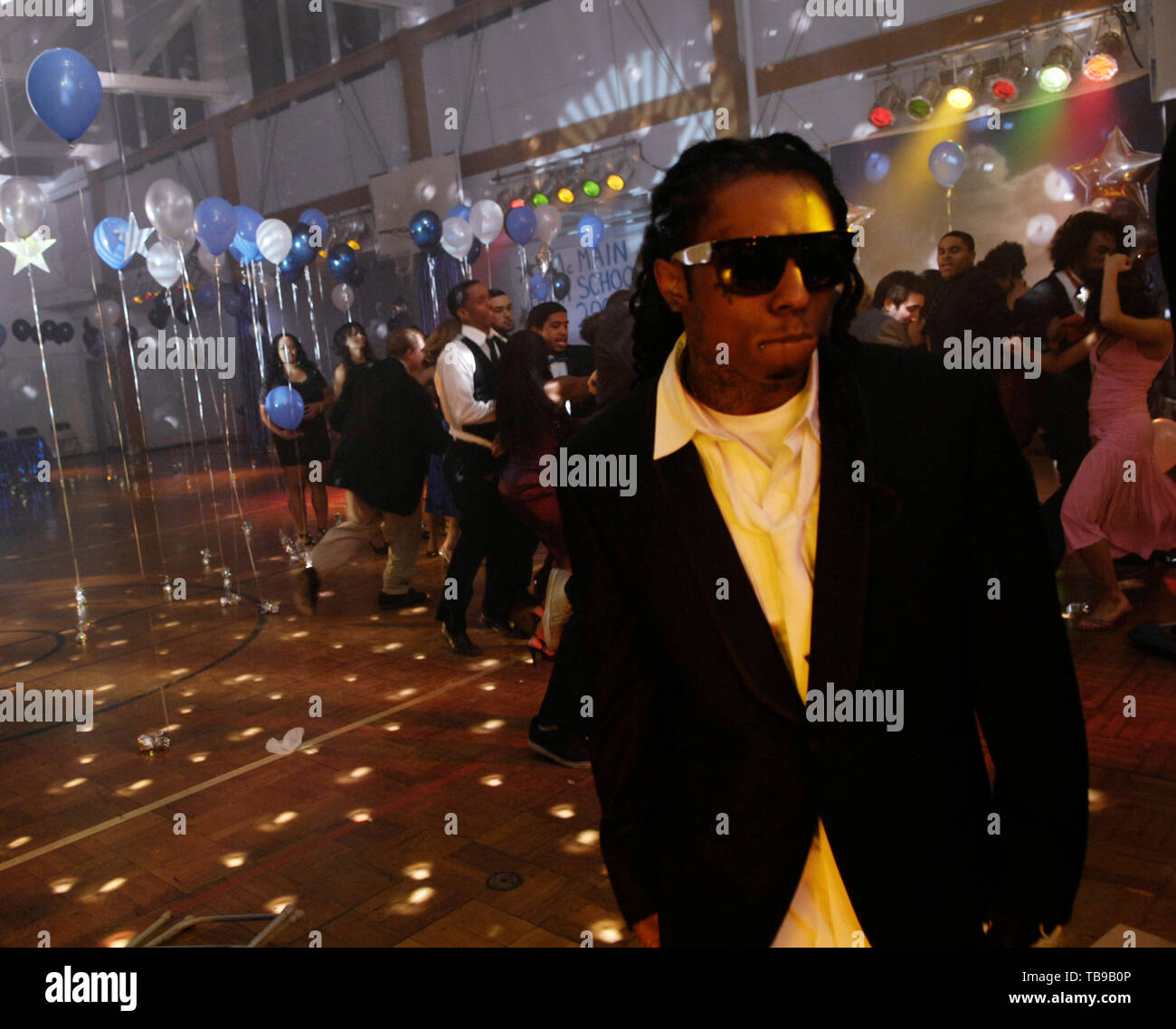 Rap Superstar Lil Wayne on the set of his music video "Prom Queen" at ...