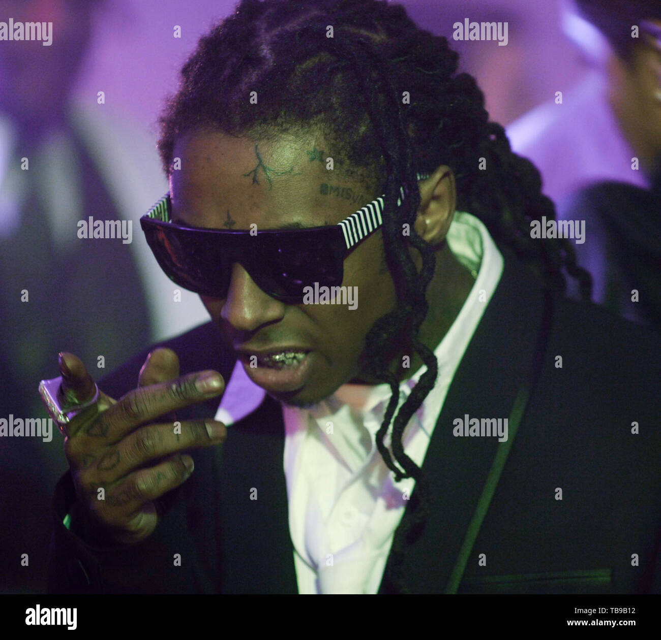 Rap Superstar Lil Wayne on the set of his music video "Prom Queen" at ...