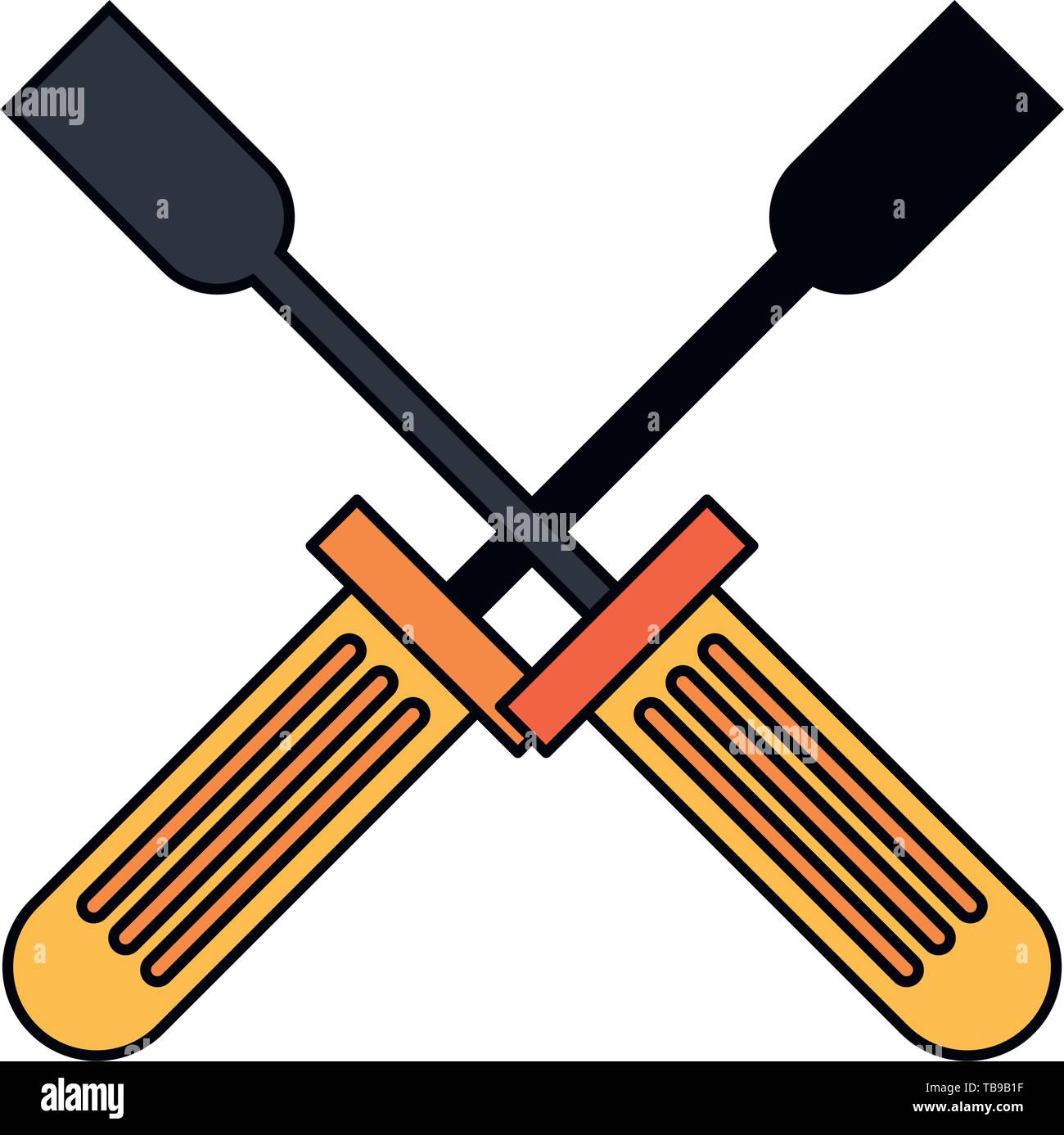 Screwdriver tools crossed symbol isolated Stock Vector Image & Art - Alamy