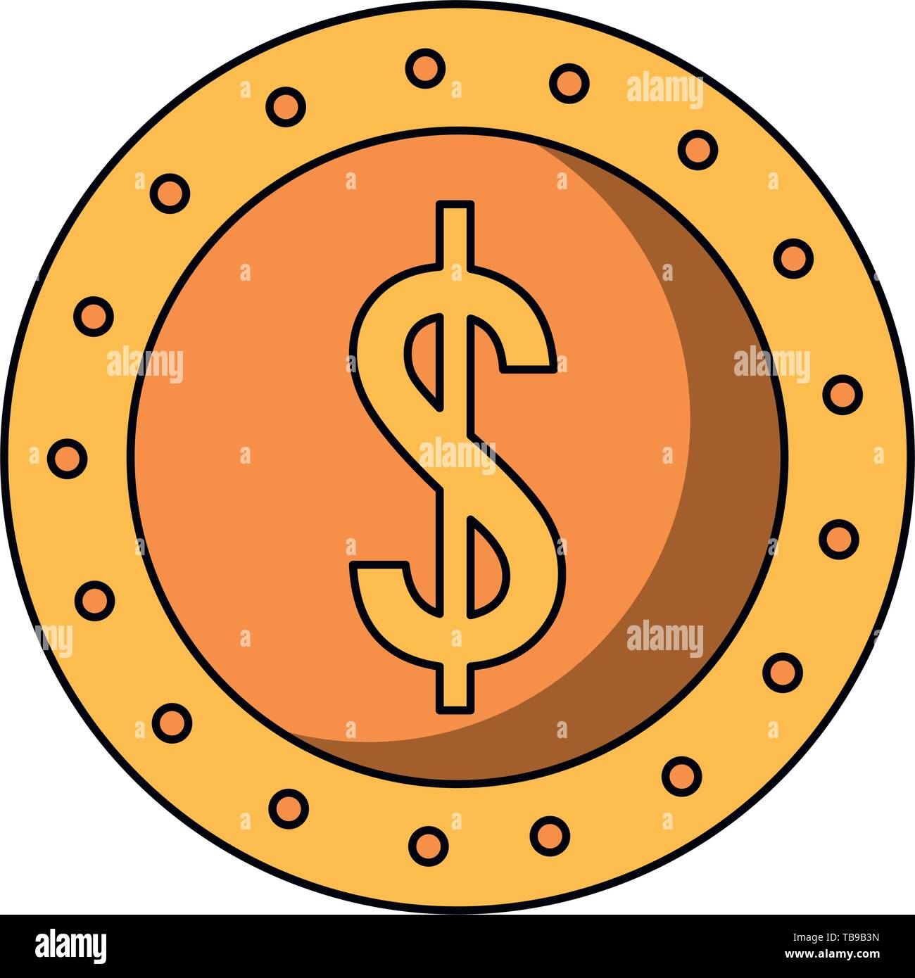 Coin money symbol isolated cartoon Stock Vector Image & Art - Alamy