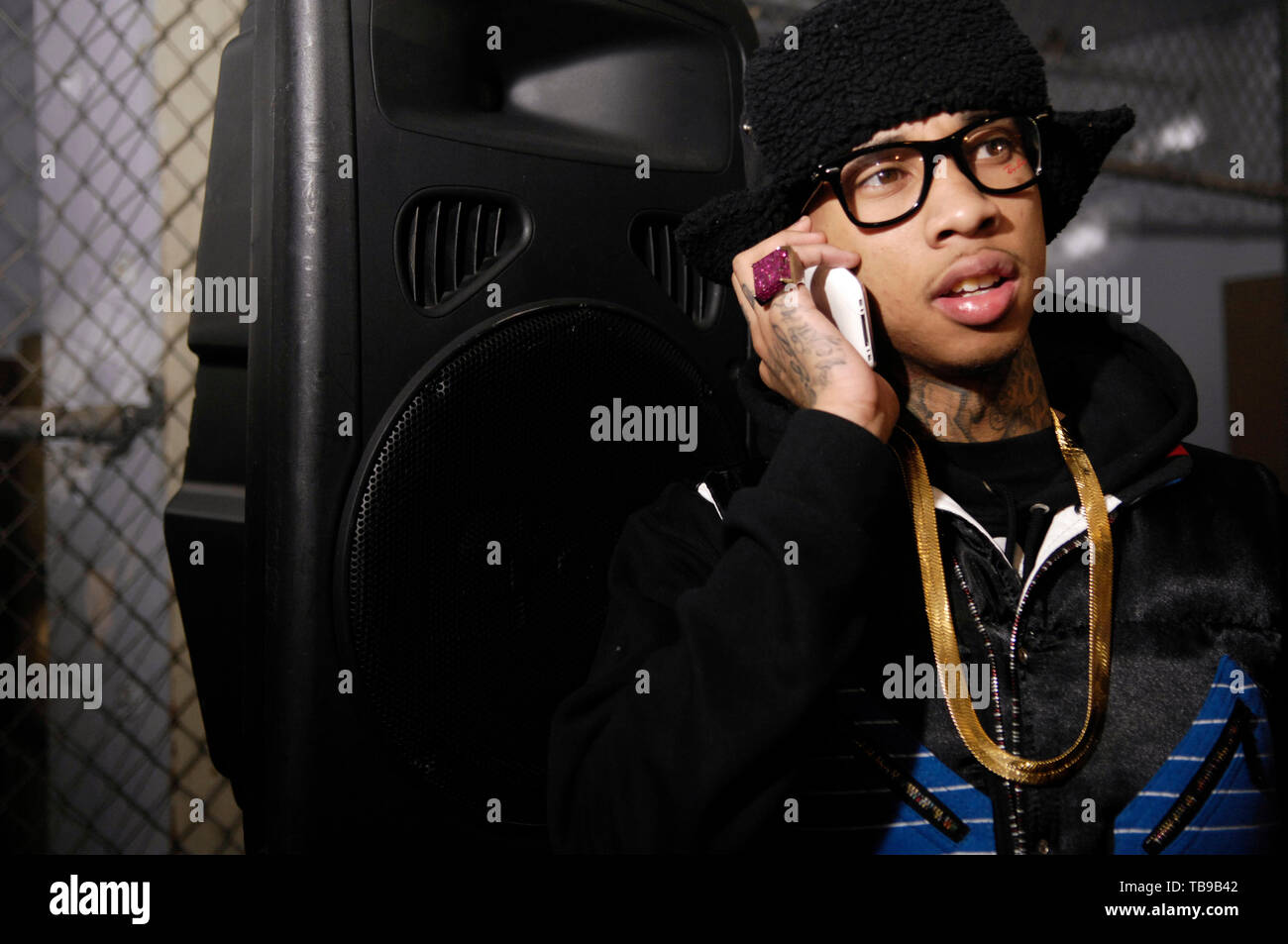 Rapper Tyga on the set of Lil Wayne's music video "Prom Queen" at ...