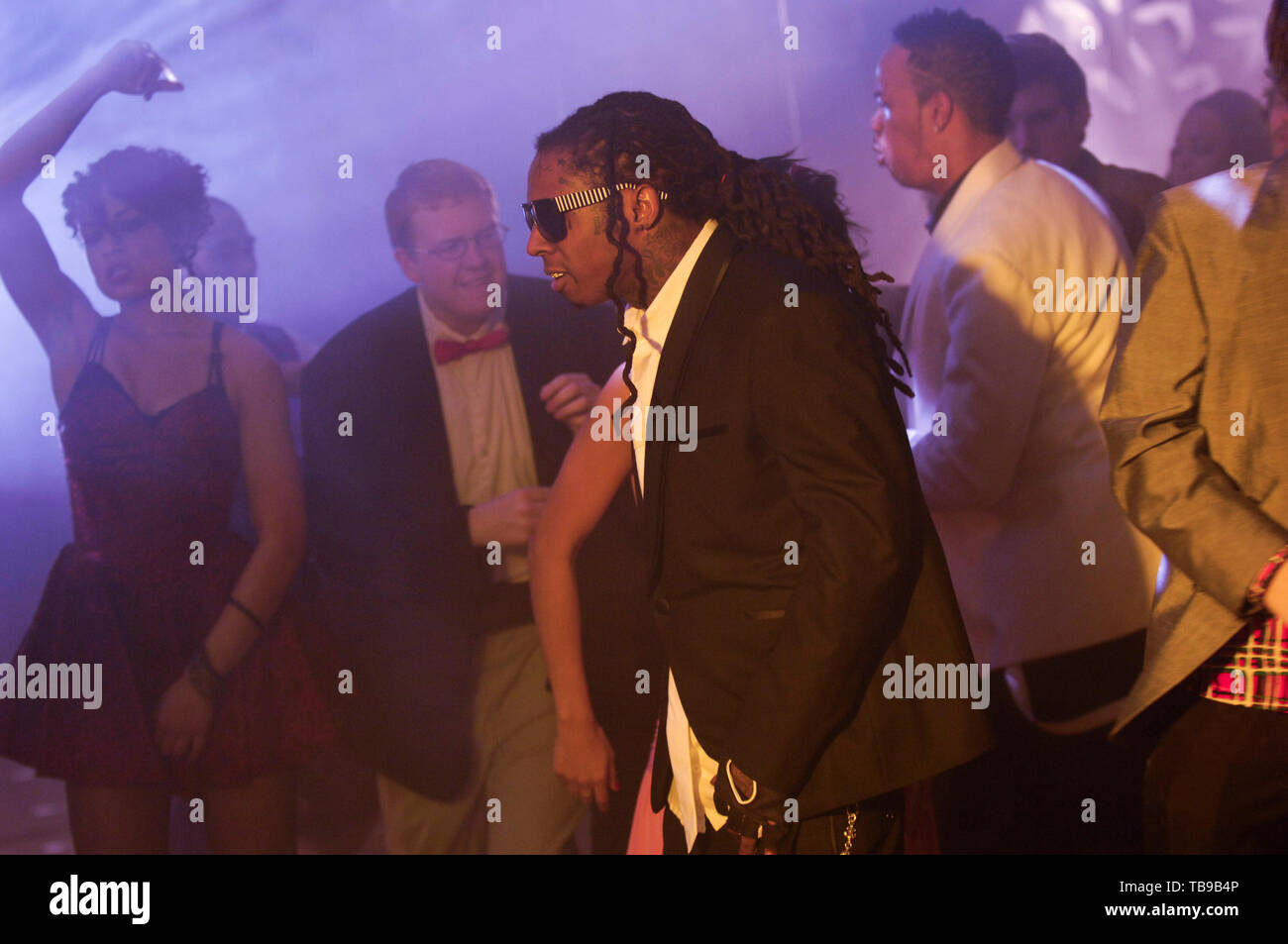 Rap Superstar Lil Wayne on the set of his music video "Prom Queen" at ...