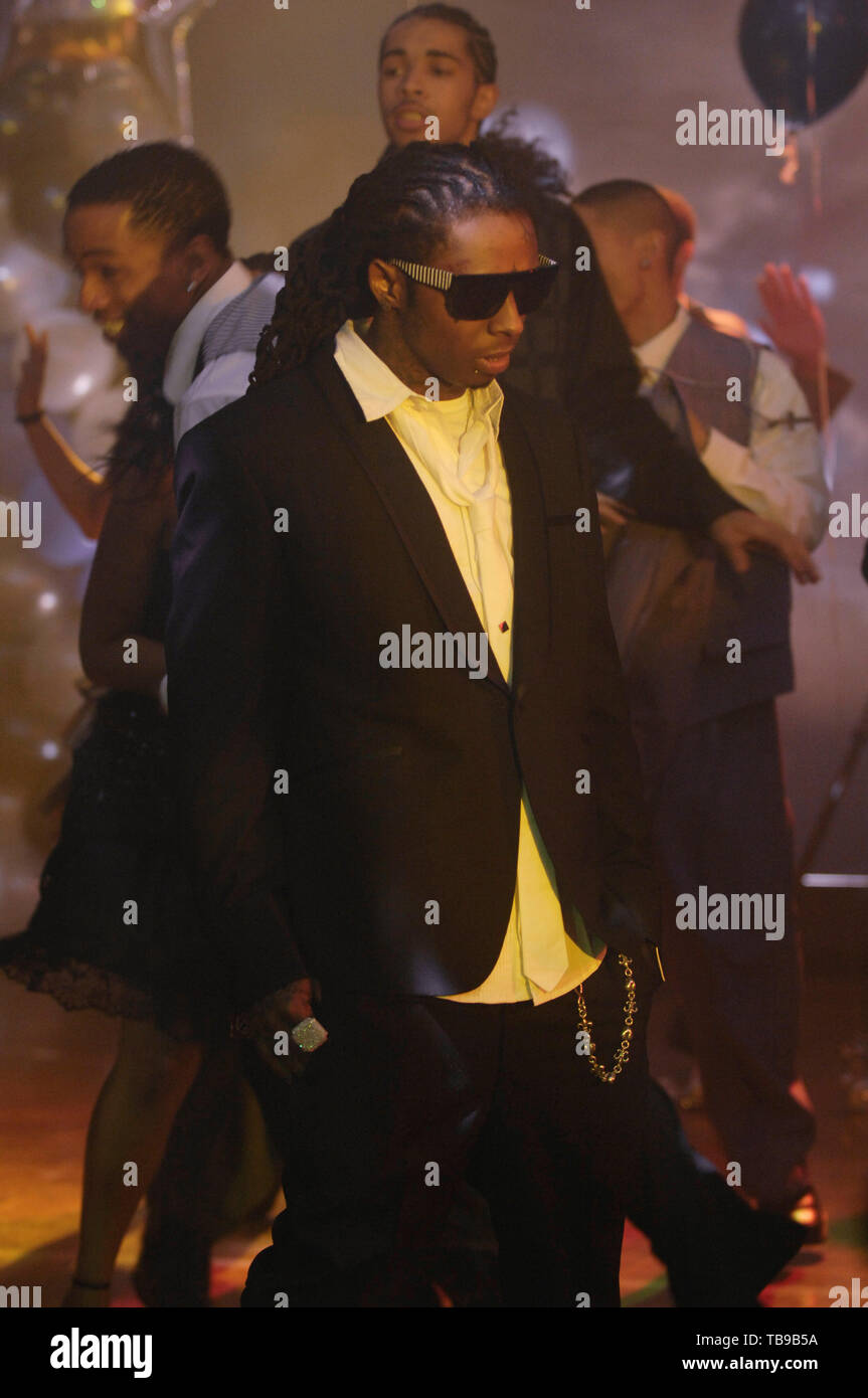 Rap Superstar Lil Wayne on the set of his music video "Prom Queen" at ...