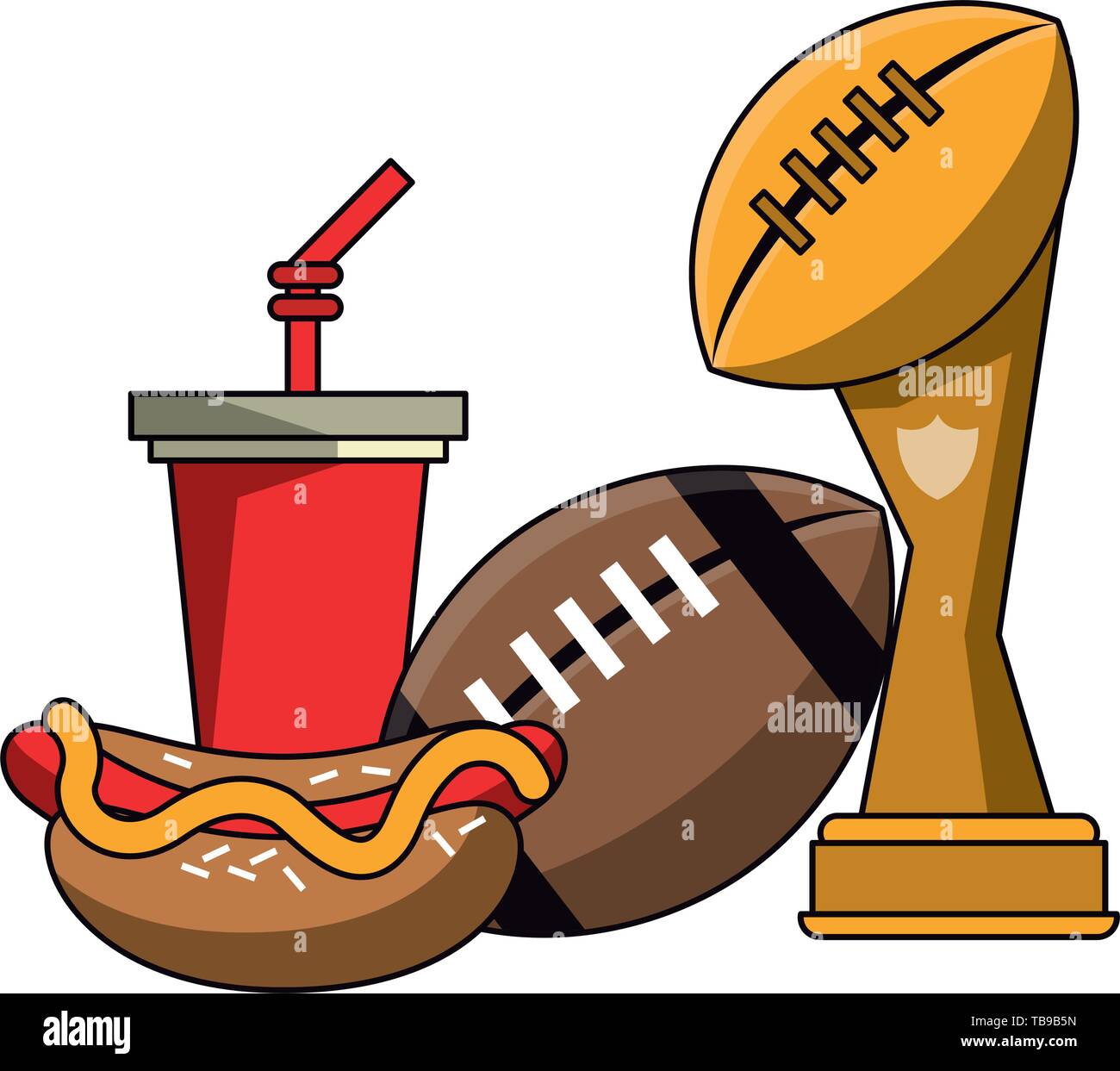 American football sport game cartoons Stock Vector Image & Art - Alamy