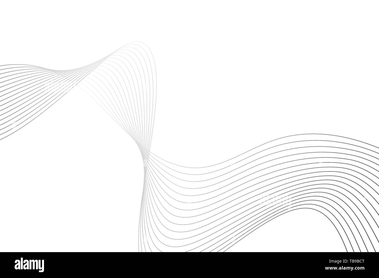 Abstract wave made up from thin gray curved lines isolated on white Stock Vector Image & Art - Alamy